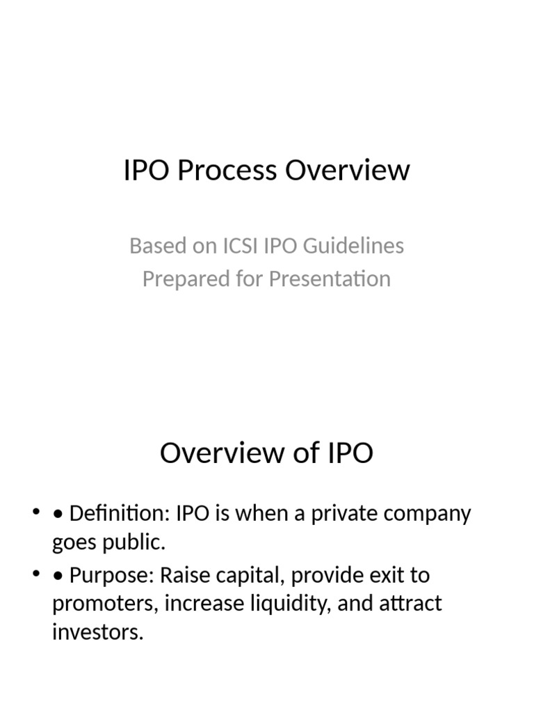 IPO_Presentation | PDF