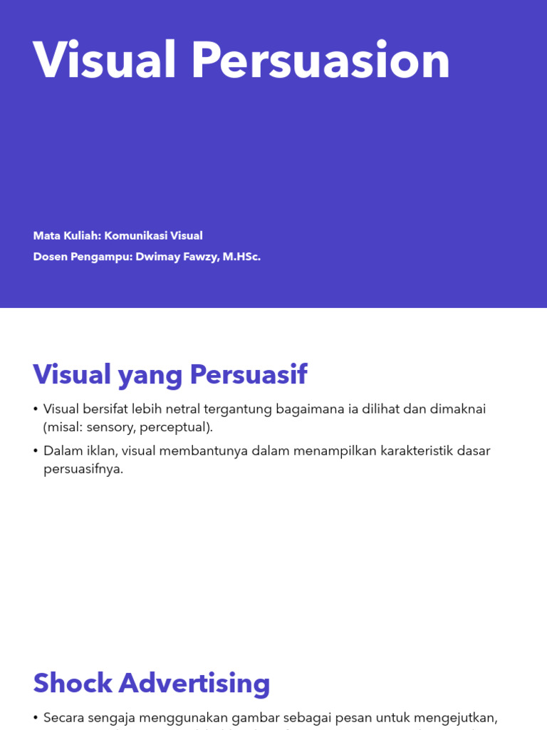 Teknik Persuasi Visual dalam Iklan | PDF