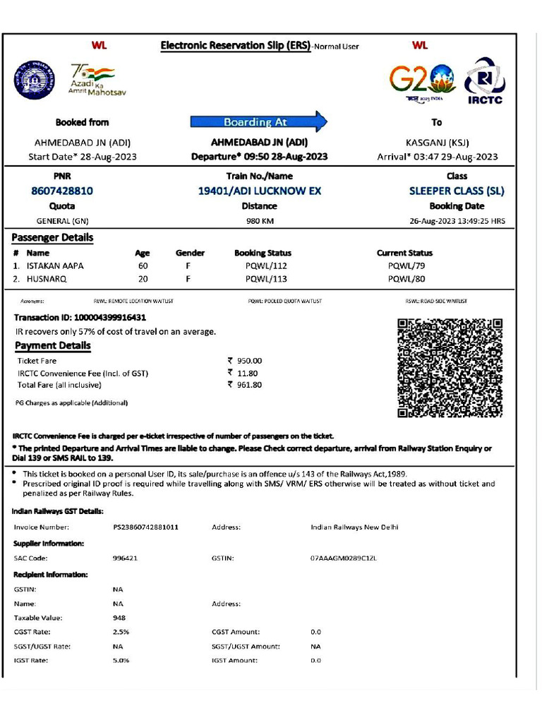 Rail Ticket | PDF