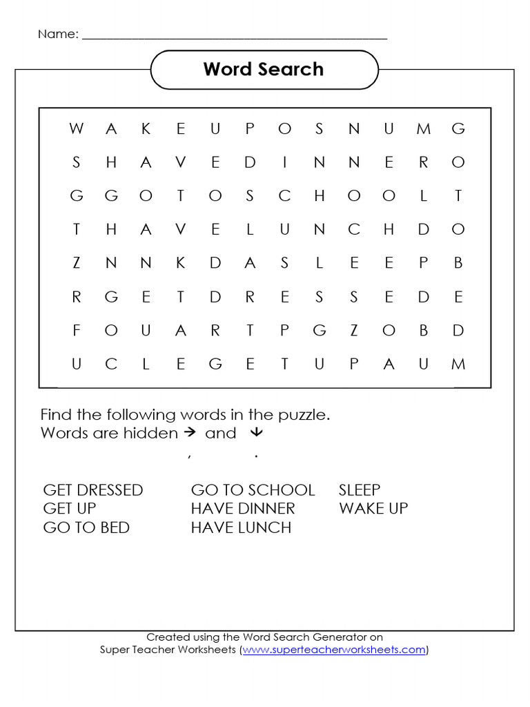 Super Teacher Worksheets Word Search | PDF | Word Search | Word Puzzles