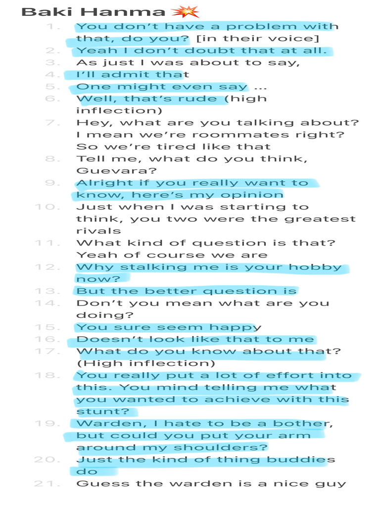 Caveman Insights from Baki | PDF