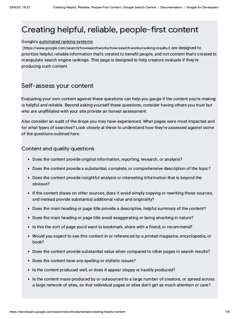 Creating Helpful, Reliable, People-First Content _ Google Search Central _ Documentation ...