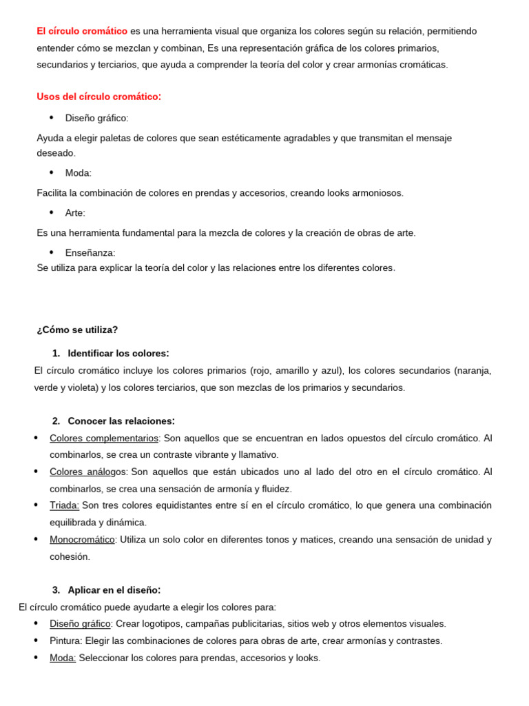 El Círculo Cromático FINAL | PDF | Color | Azul