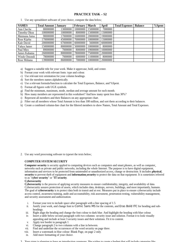 S2 Spreadsheet Pdf Computer Security Security