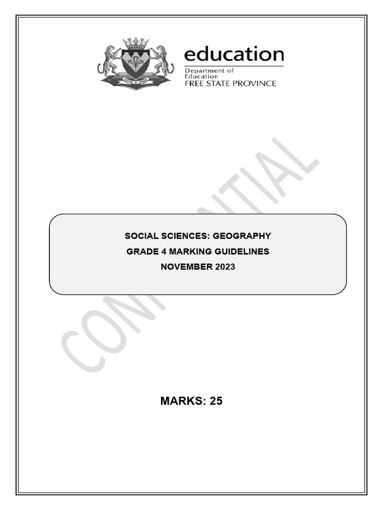 2023 Geography Memo GR 4 Nov Test | PDF | Water | Farms
