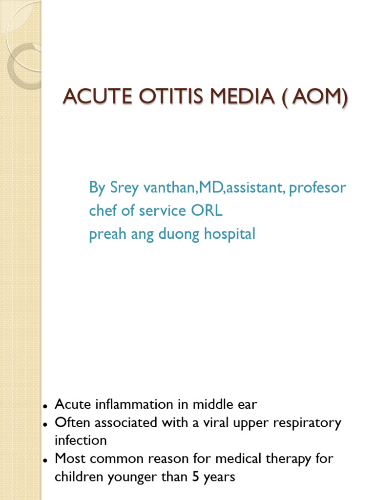 S4 Acute Otitis Media | PDF | Diseases And Disorders | Medical Specialties