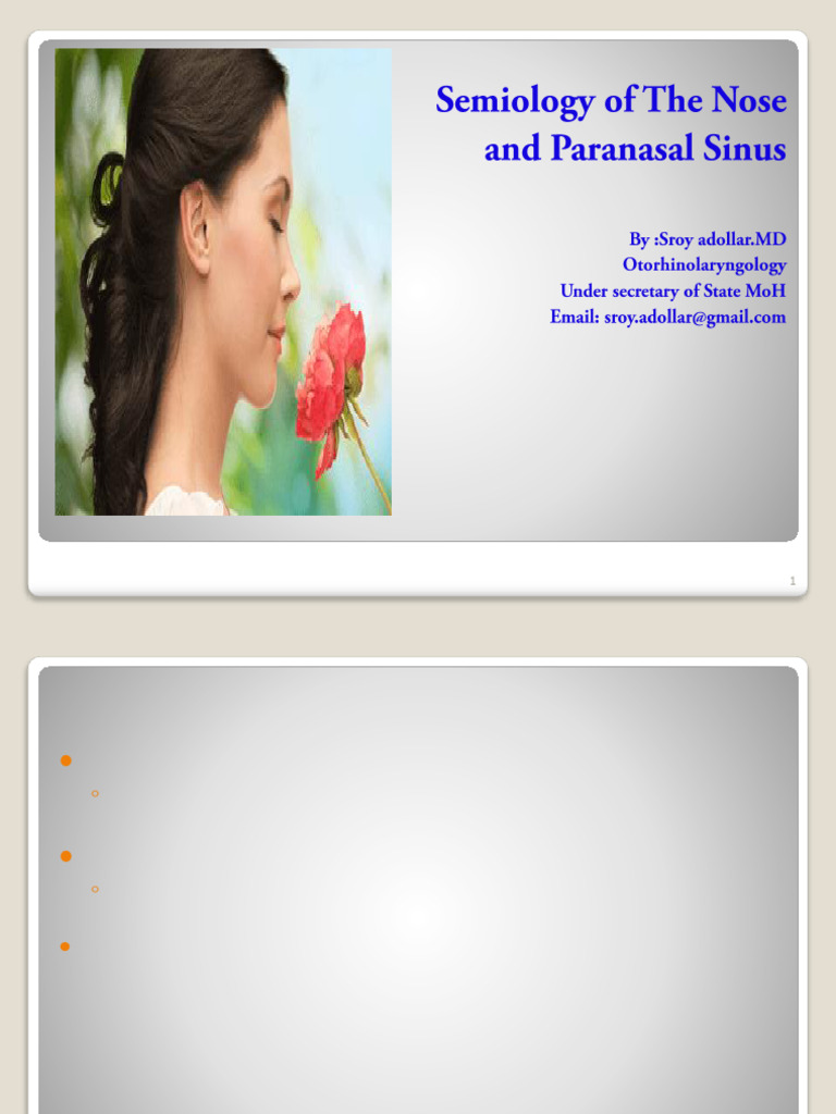 Anatomy and Physiology of the Nose | PDF | Human Nose | Human Anatomy