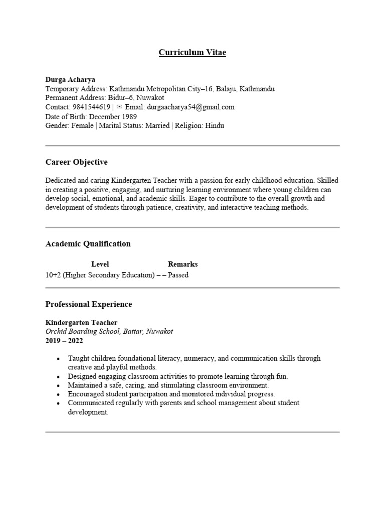 Durga Resume | PDF