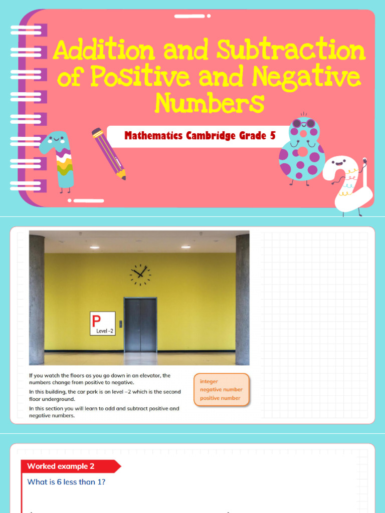 Add & Sub Negative N Positive | PDF