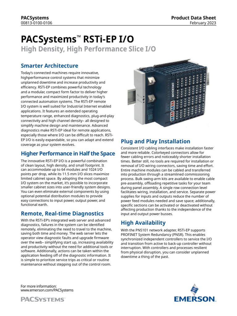 RSTi-EP I/O System Overview | PDF | Logic Gate | Network Interface ...