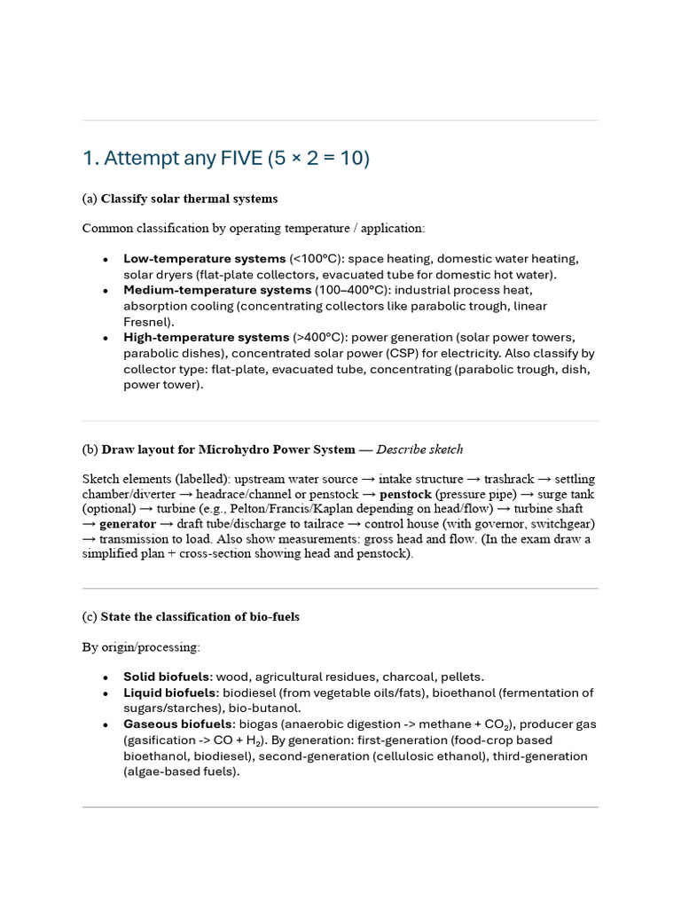 Ret Model Answer Paper 2024 Summer | PDF | Biofuel | Biodiesel