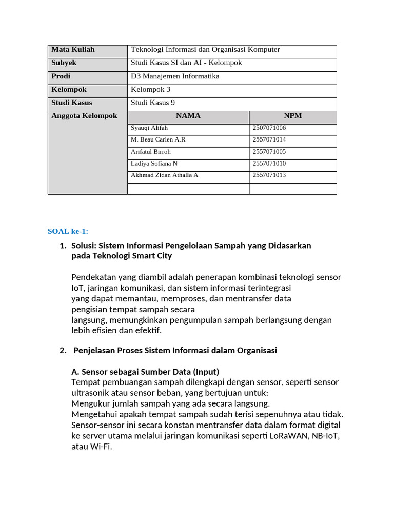 Template Jawaban Studi Kasus (AutoRecovered) | PDF