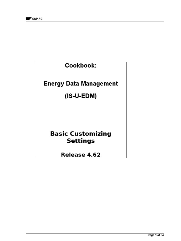 Edm Cookbook Basic Customizing Settings) | PDF | Formula | Computing