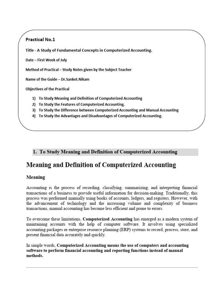 Comp Accounting Practical File | PDF | Debits And Credits | Expense