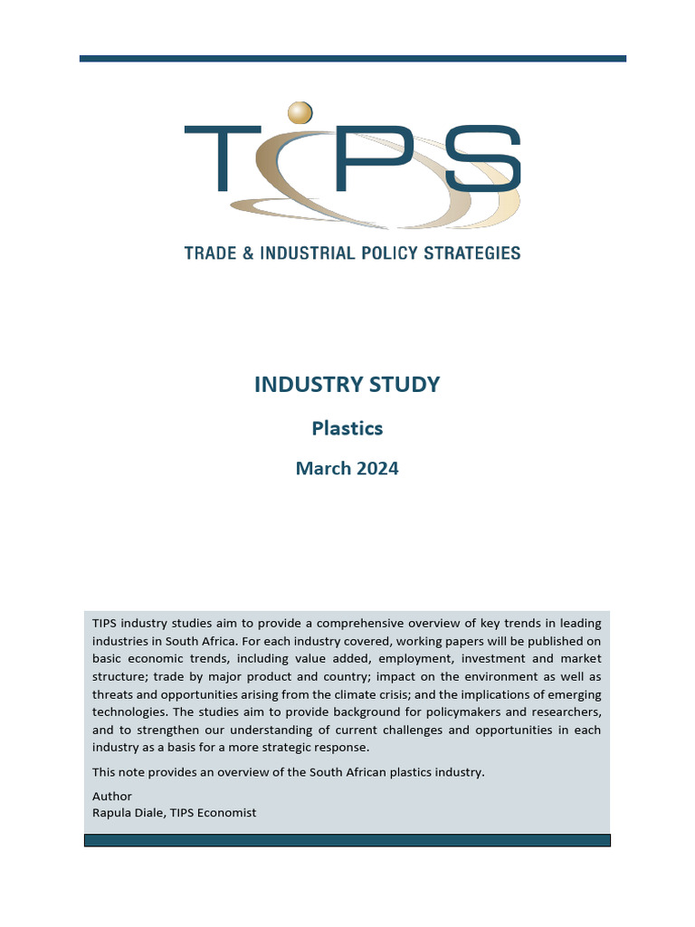TIPS Industry Study Plastics April 2024 | PDF | Plastic | Polyester