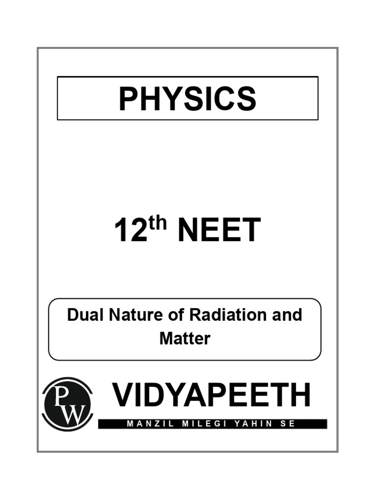 672cea7da957ba7028331fb3 - ## - Dual Nature of Radiation and Matter ...