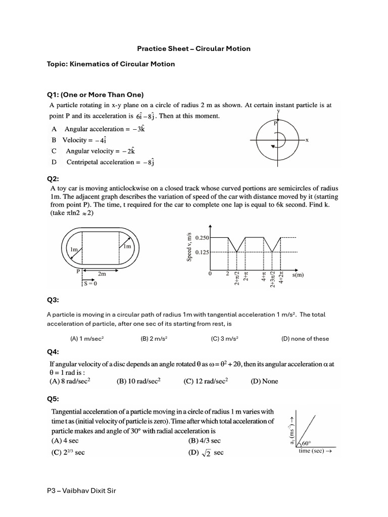 Circular Motion - Level 2 PDF | PDF
