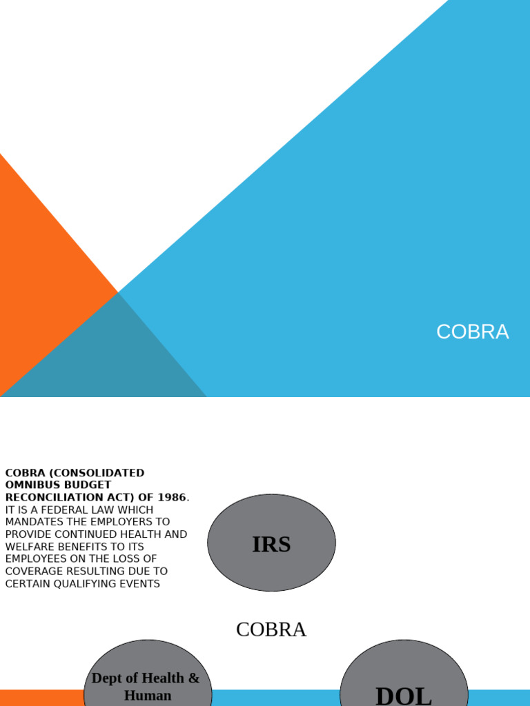 COBRA Overview | PDF | Consolidated Omnibus Budget Reconciliation Act ...
