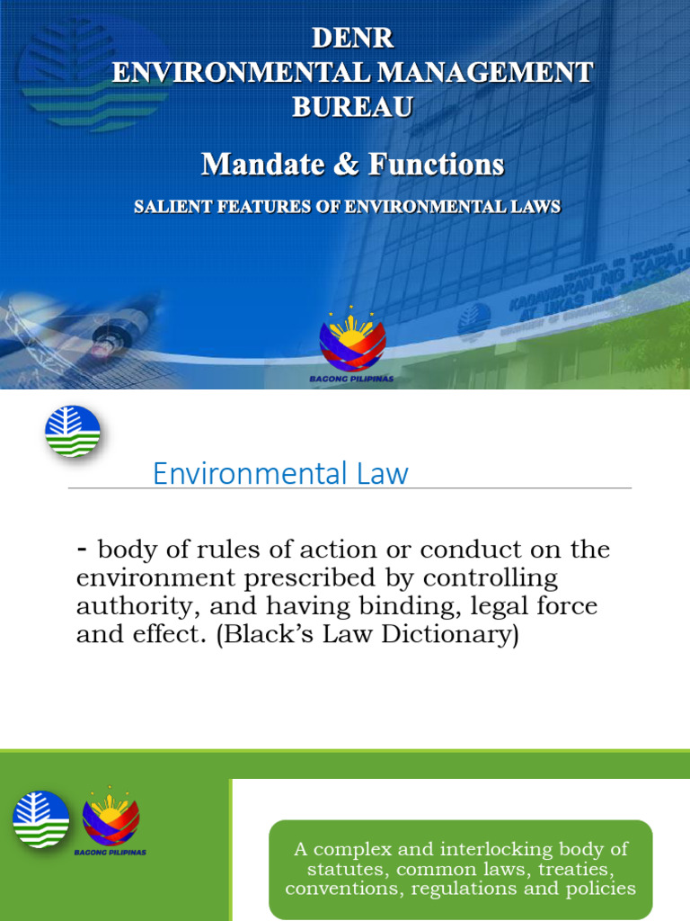 Overview of DENR Environmental Laws | PDF | Waste | Municipal Solid Waste