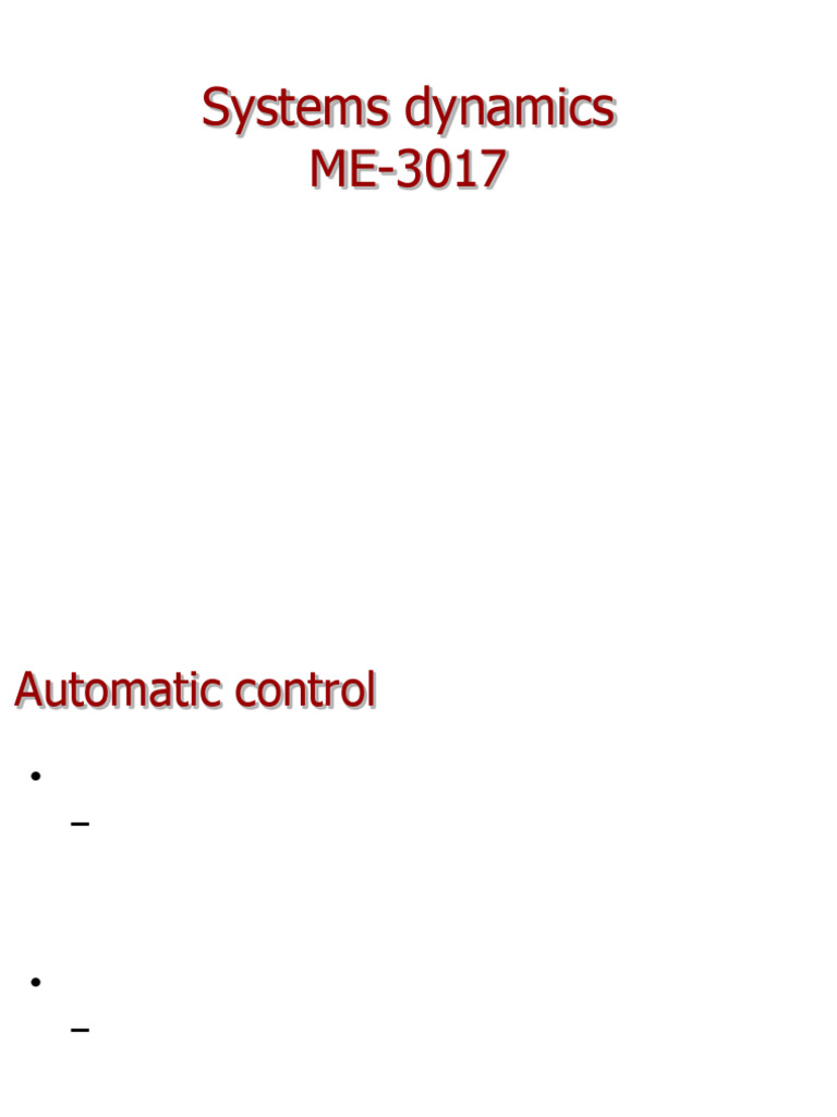 system dynamics | PDF | Control Theory | Damping