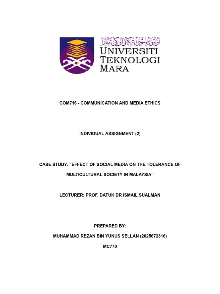 Individual Assignment 2 Com716 - Muhammad Rezan Bin Yunus | PDF | Well ...