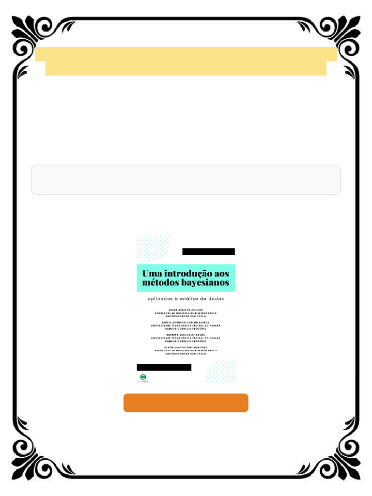 Uma introdução aos métodos bayesianos aplicados à análise de dados 1st ...