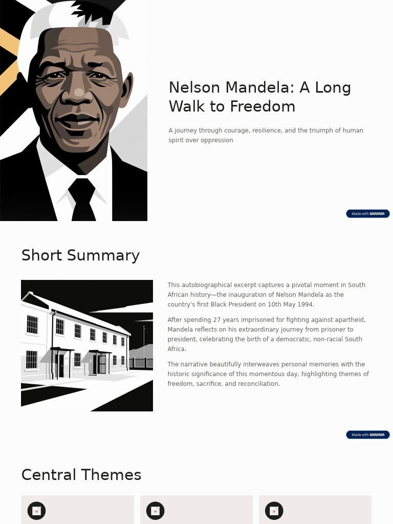 Nelson Mandela a Long Walk to Freedom | PDF | Nelson Mandela