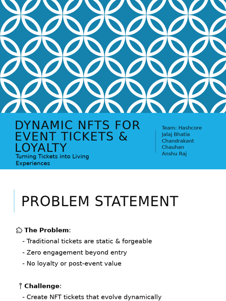 Dynamic NFT Tickets Hackathon | PDF | Computing | Information Technology