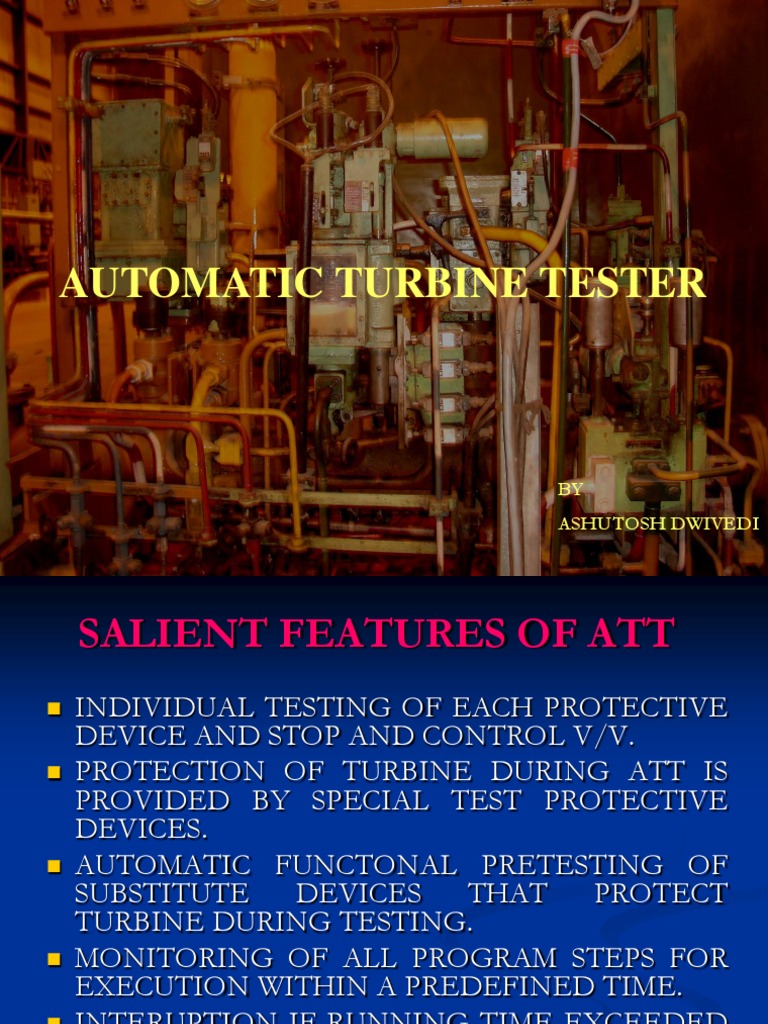 Automatic Turbine Tester Overview | PDF | Valve | Energy Technology