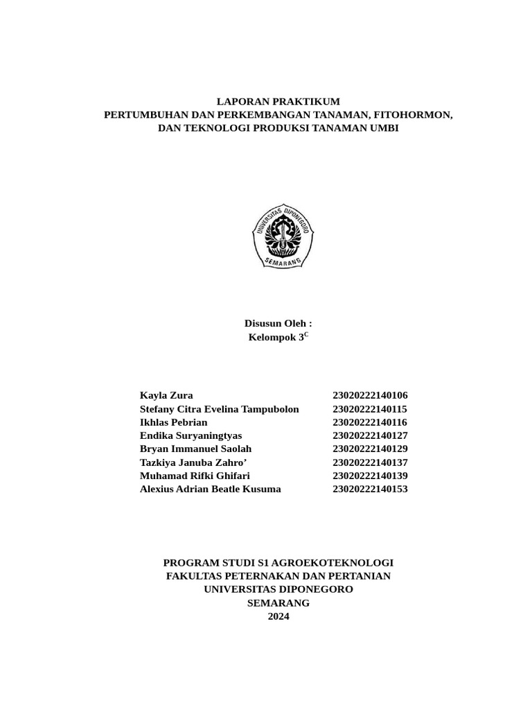 Laprak Upf Agroekoteknologi Undip | PDF
