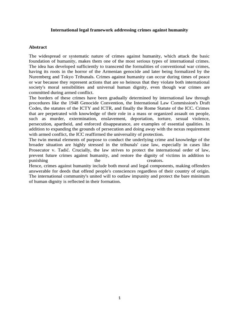 Crimes Gainst Humanity | PDF | Crimes Against Humanity | Crimes
