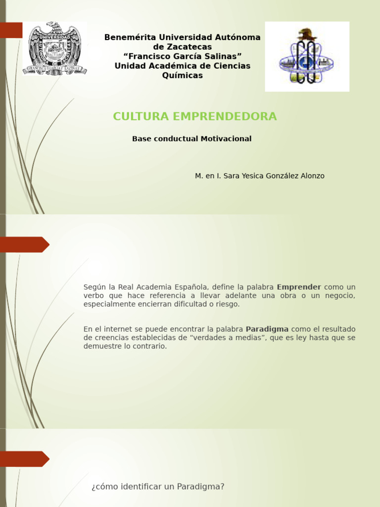 Presentación1 Paradigmas | PDF | Paradigma | Iniciativa empresarial