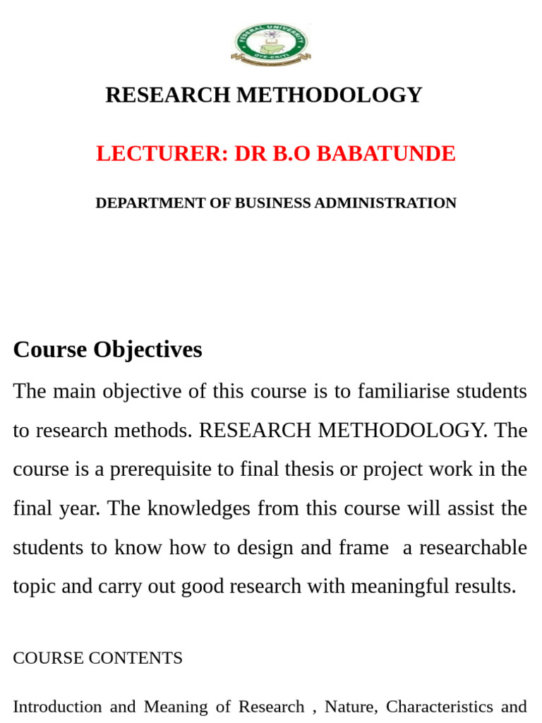 Research Methodology NEW | PDF | Methodology | Quantitative Research