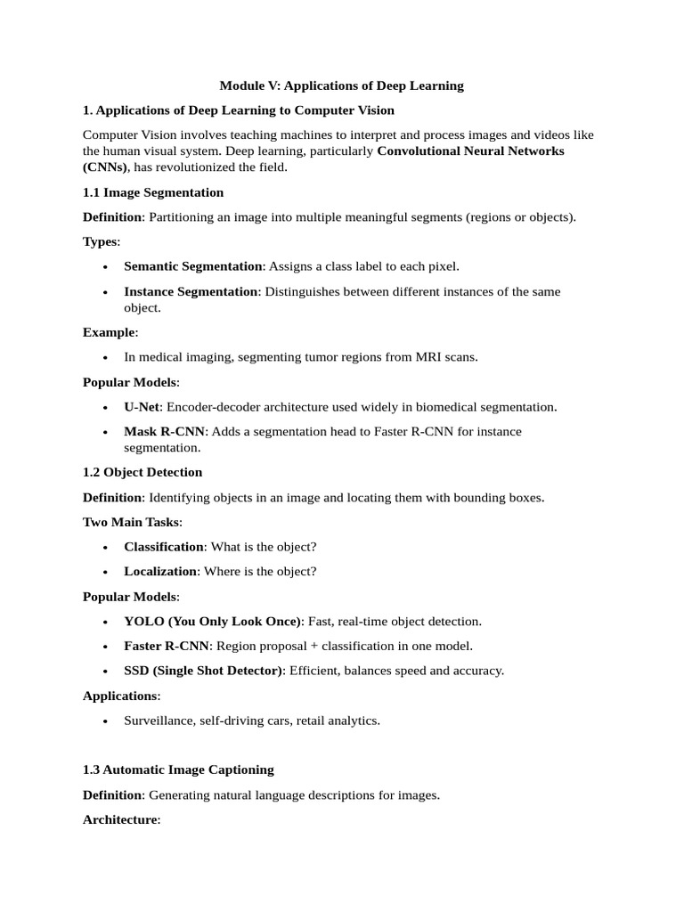 Module V | PDF | Deep Learning | Image Segmentation