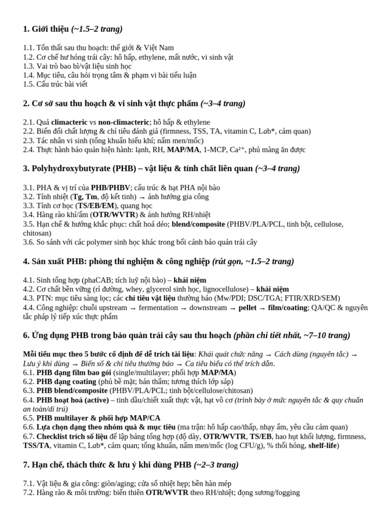 Muc Luc Tieu Luan | PDF