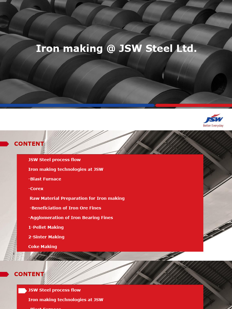 Iron Making Technologies at JSW Steel | PDF | Coke (Fuel) | Iron