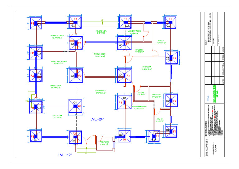 Column Footing Detail Drawing | PDF
