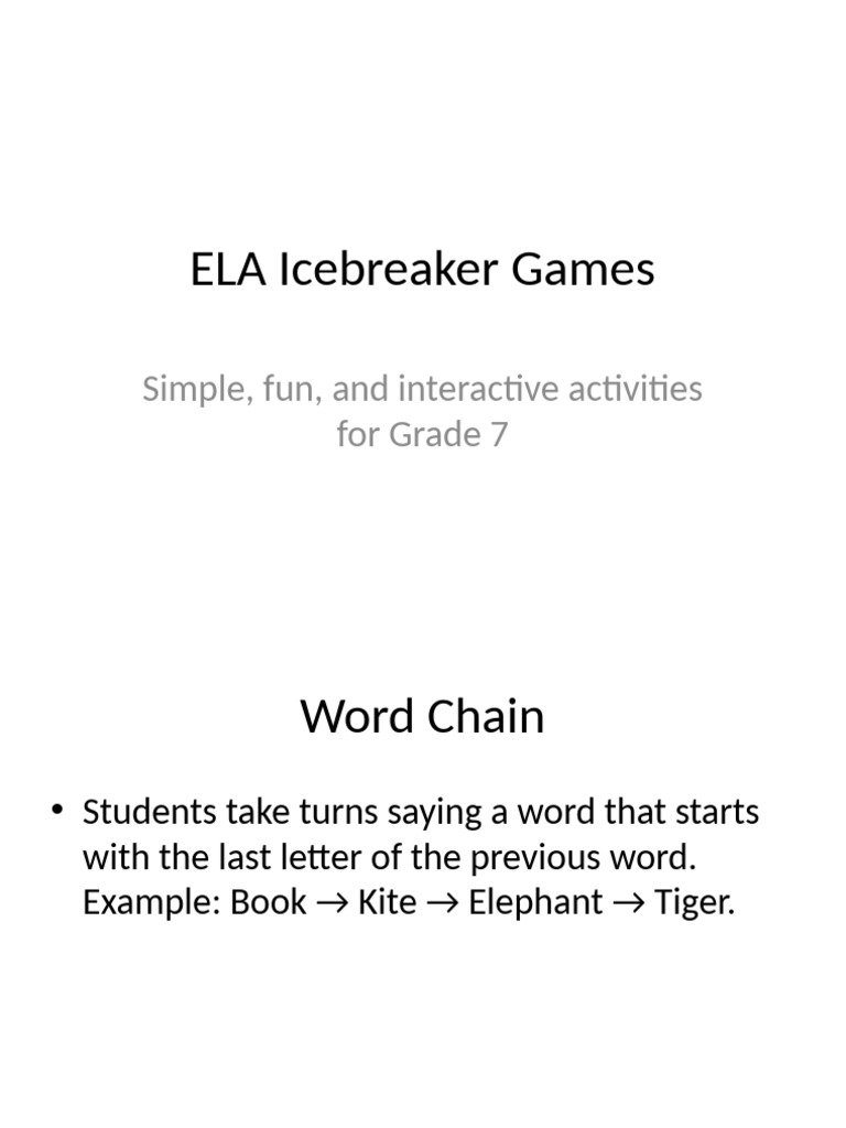 ELA_Icebreaker_Games | PDF