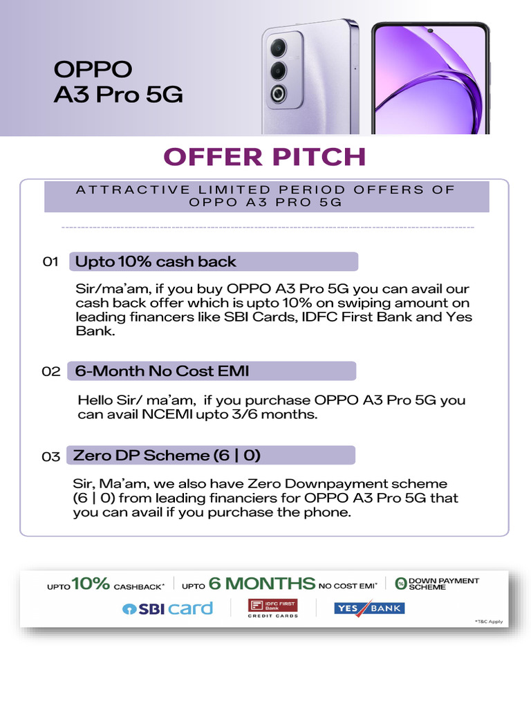 A3 Pro 5G Offer Pitch | PDF