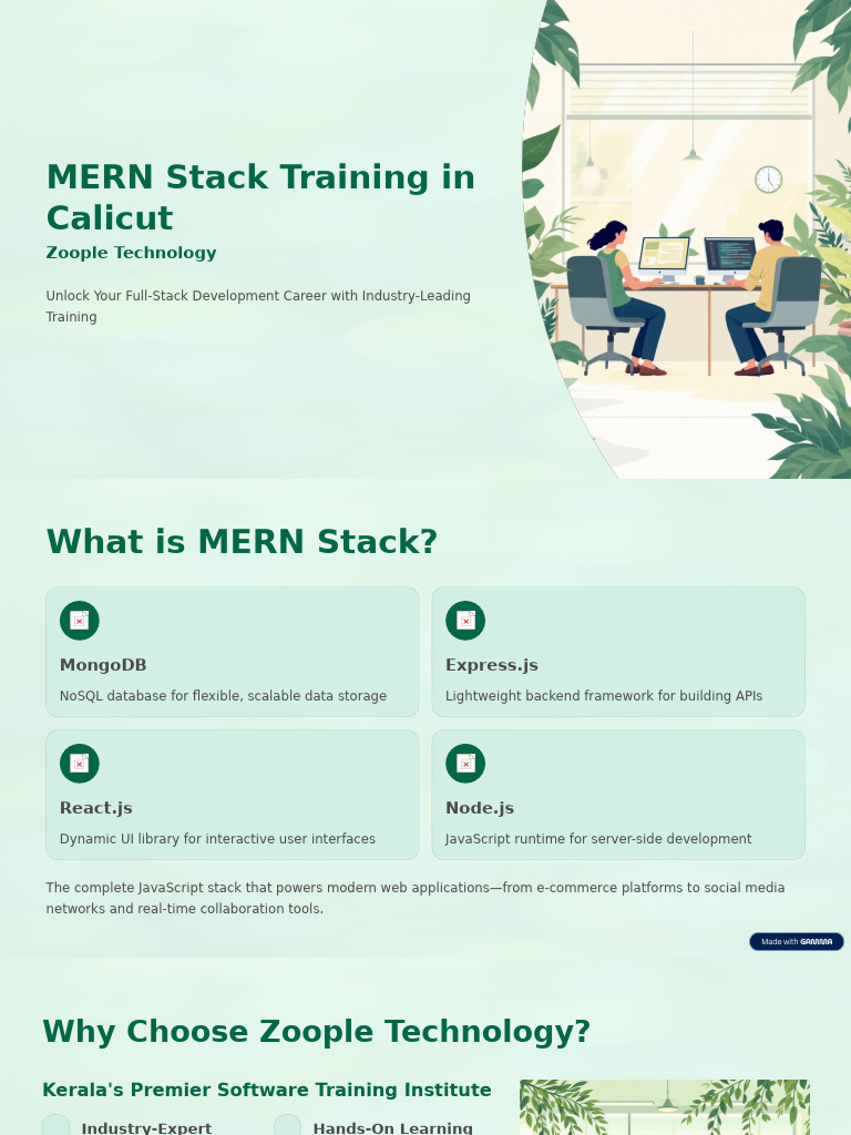MERN Stack Training in Calicut | PDF | Information Technology | Computing