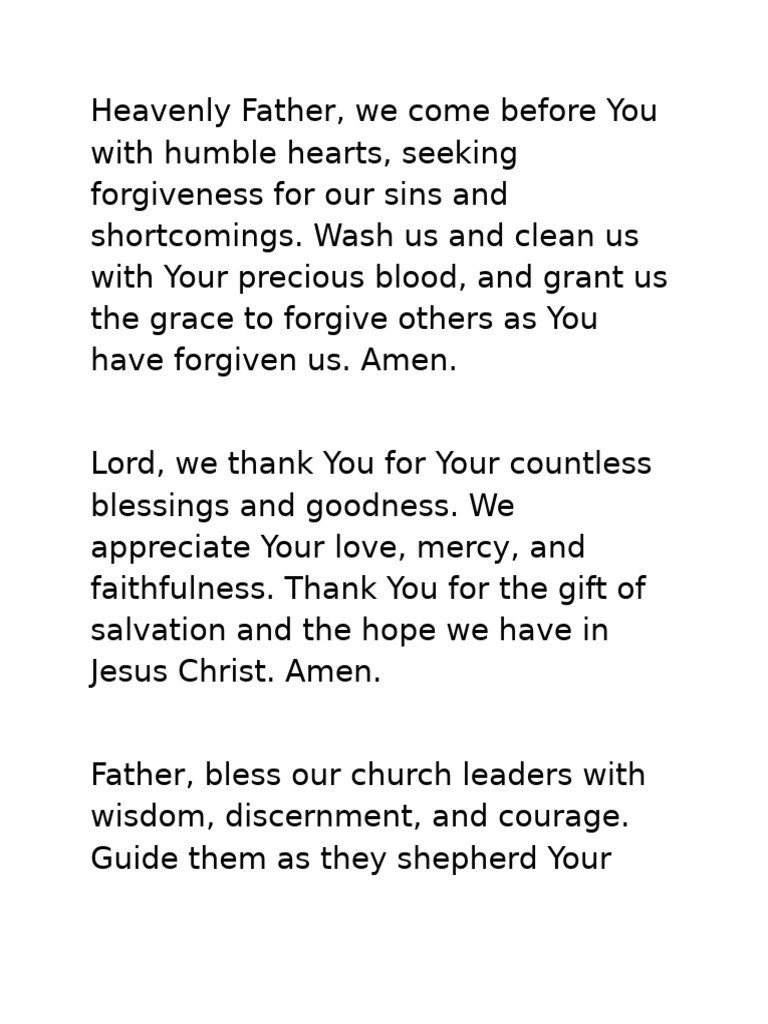 Powerful Prayer for Unity and Healing | PDF