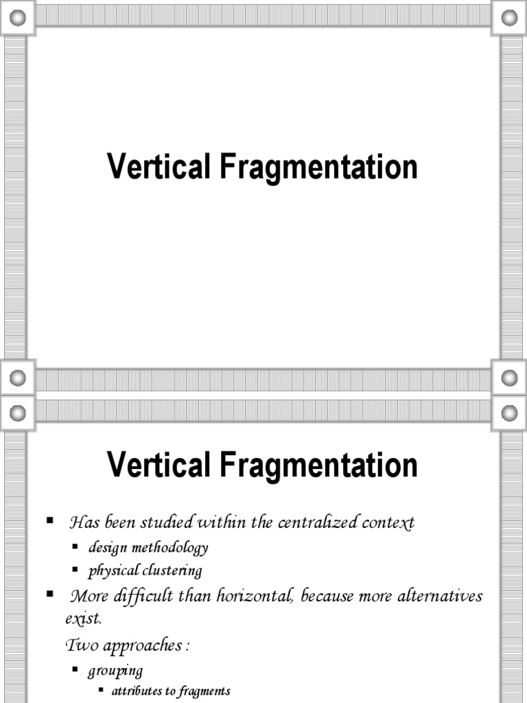 Vertical Fragmentation | PDF | Matrix (Mathematics) | Algorithms