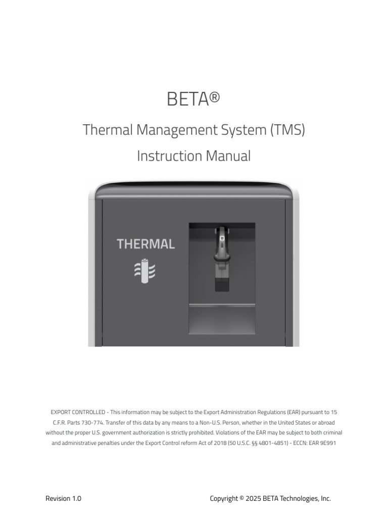 BETA Thermal Management System Manual | PDF | Capacitor | Electrical ...