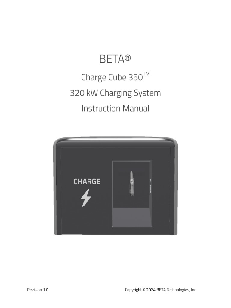 BETA 320 kW Charging System Manual | PDF | Alternating Current | Screw