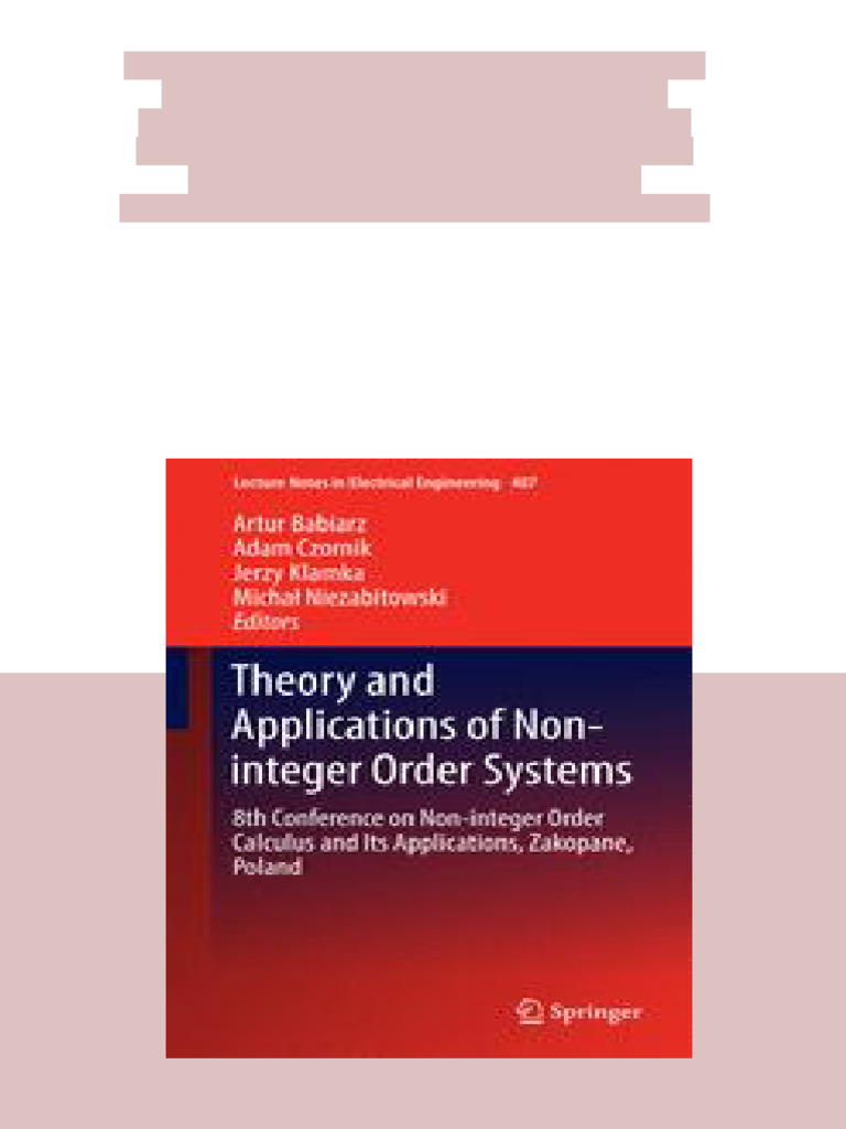 (Ebook) Theory and Applications of Non-integer Order Systems: 8th Conference on Non-integer ...