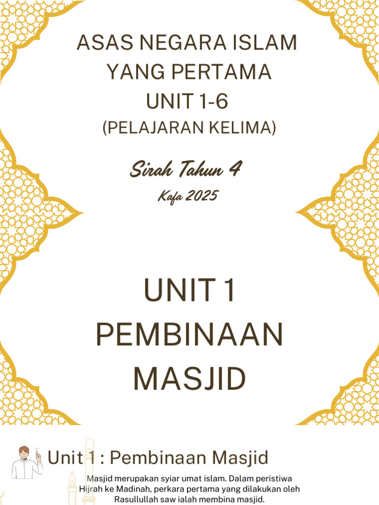 Asas Negara Islam: Pembinaan Masjid dan Aqidah | PDF