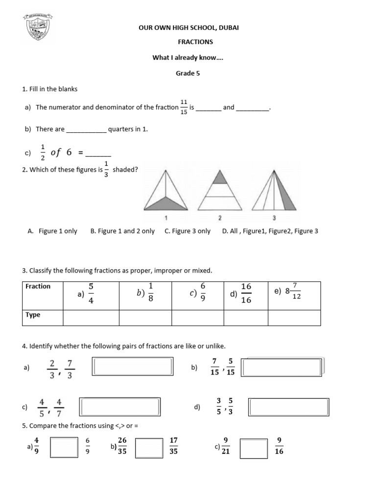 Fractions Reinforcement Worksheet | PDF | Chess Theory | Chess