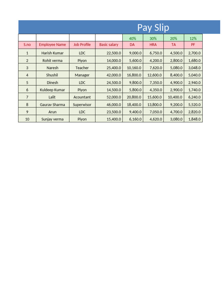 Pay Slip | PDF