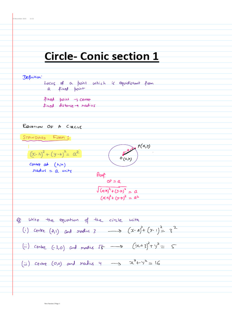 Understanding Circle Equations and Forms | PDF