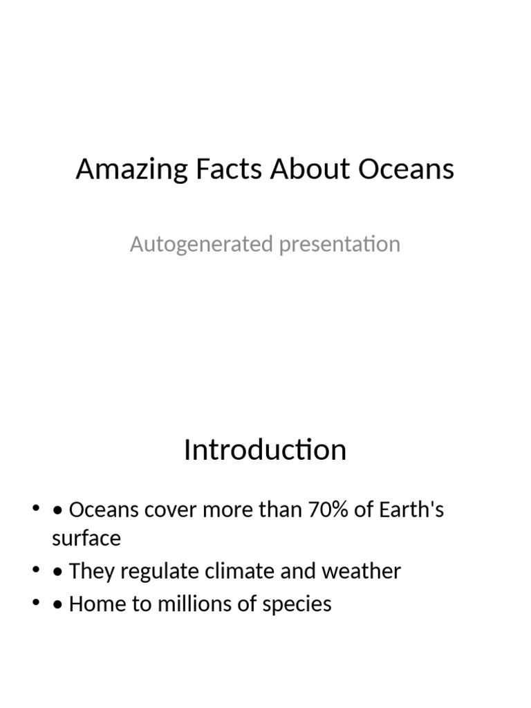 Fascinating Ocean Facts Explained | PDF